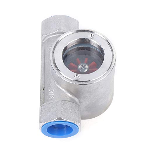 3/4" NPT Stainless Steel 304 Sight Water Flow Indicator with Impeller 362Psi 2.5MPa