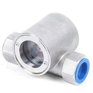 3/4" NPT Stainless Steel 304 Sight Water Flow Indicator with Impeller 362Psi 2.5MPa