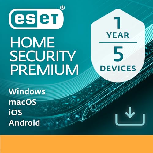 ESET Home Security Premium | 2024 Edition | 5 Devices | 1 Year | Antivirus Software | Password Manager | Privacy Protection | Antispam | Anti-Theft | Digital Download [PC/Mac/Android/Linux Online Code]