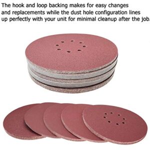 SACKORANGE 30 Pack 9 Inch 8 Hole 150 Grits Drywall Sanding Discs -Premium Sandpaper Discs with Hook & Loop Backing, Fast Cutting Aluminum Oxide Abrasive - for 9" Drywall Power Sander, Sand Wood