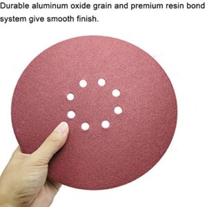 SACKORANGE 30 Pack 9 Inch 8 Hole 150 Grits Drywall Sanding Discs -Premium Sandpaper Discs with Hook & Loop Backing, Fast Cutting Aluminum Oxide Abrasive - for 9" Drywall Power Sander, Sand Wood