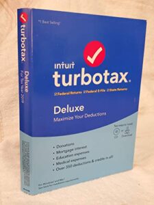 turbotax 2019 deluxe federal plus state tax software cd [pc & mac] [old version]