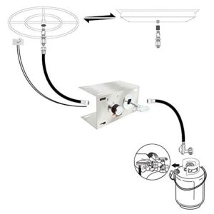 MOFLAME Fire Pit Gas Burner Spark Ignition Kit,Including Electronic Spark igniter, 304 Stainless Steel Control Panel,1/2" Straight Quarter-Turn Shut-Off Valve with Key for DIY Fire Pit