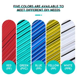 100 Pieces Plastic Welding Rods 7.9 Inch PP/PVC/PPR Plastic Welder Repair Rods for Car Bumpers and Daily Plastic Repair, 20 Pieces for Each Color