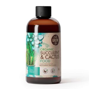 organic succulent & cactus plant food - gentle liquid fertilizer nutrients for aloe vera and other common indoor and outdoor succulents & cacti (8 oz)