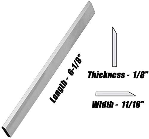 JTEX 6-1/8 inch Jointer Knives for Craftsman 113.20680, 21705, 922995, 113-206931, 113-232200, 113-206932, 113-206891 Jointer - Set of 3