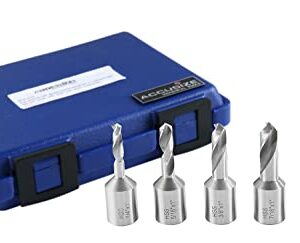 Accusize Industrial Tools 6pcs/Set H.S.S. Fully Ground Drill Set with 3/4" Weldon Shank, 1inch Cutting Depth, 0519-2501