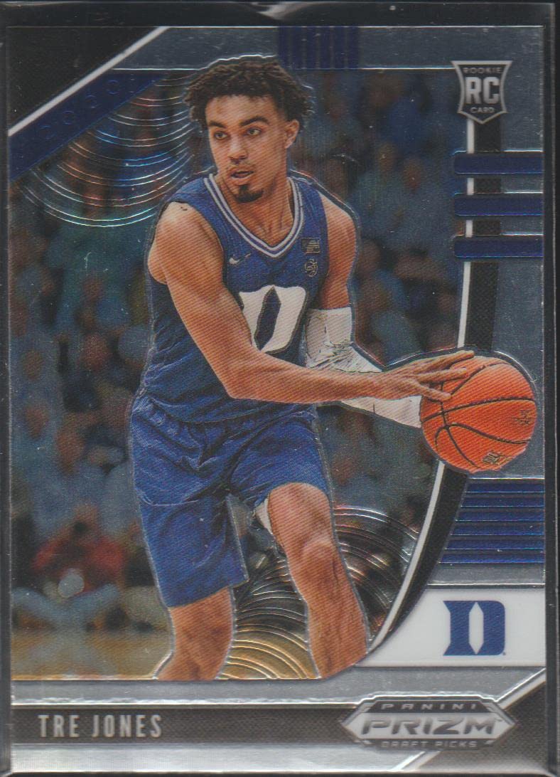 2020-21 Panini Prizm Draft Picks #37 Tre Jones RC Rookie Duke Blue Devils Basketball Trading Card