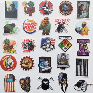 mirosan 50pcs funny welding helmet sticker welder welding decals welder hard hat stickers for worker unicon