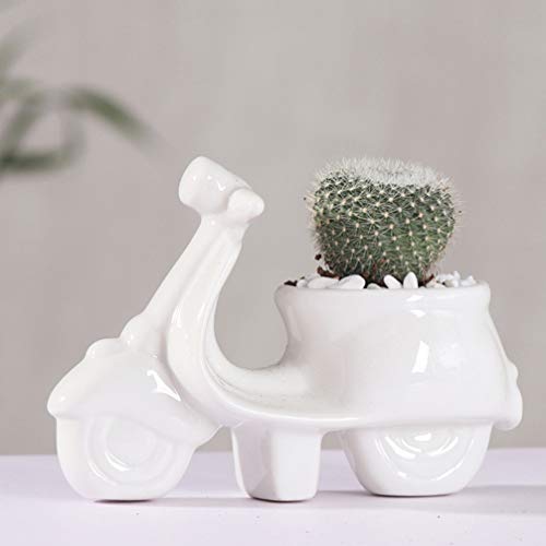 Happyyami Skeleton Decor 1pc Cartoon Flower Pot Ceramic Flower Pot Fleshy Flower Pot Flower Pots Bonsai Pot Desktop Bonsai Holder para De Mujer Interior Desk Topper Sculpture White Plant