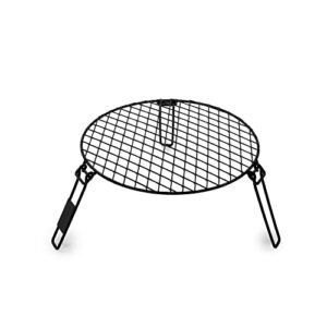 barebones barebones fire pit grill grate - circular, camping grill grate - foldable fire pit and campfire grate over fire pit