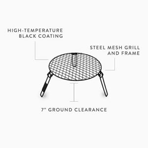 Barebones Barebones Fire Pit Grill Grate - Circular, Camping Grill Grate - Foldable Fire Pit and Campfire Grate Over Fire Pit