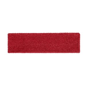 Rubbermaid Commercial Products Microfiber Adaptable Flat Mop Pad, Red, Removes Viruses & Bacteria, Washable, for Heavy-Duty Cleaning on Hardwood/Tile/Laminated Floors in Kitchen/Lobby/Office, Large