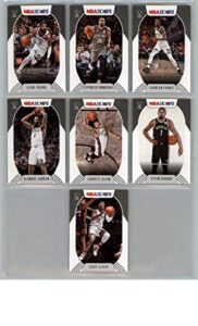 2020-21 panini nba hoops brooklyn nets veteran team set (no rookies) of 7 cards. included in this set are 33 kyrie irving, 51 spencer dinwiddie, 86 taurean prince, 145 deandre jordan, 175 jarrett allen, 189 kevin durant, 193 caris levert