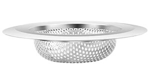 rahano kitchen sink strainer, stainless steel drain filter, anti-clogging sink drain strainer, basket catcher with large wide rim 4.5 inch diameter, for most sink drains, dishwasher safe