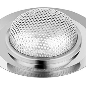 Rahano Kitchen Sink Strainer, Stainless Steel Drain Filter, Anti-Clogging Sink Drain Strainer, Basket Catcher With Large Wide Rim 4.5 inch Diameter, For Most Sink Drains, Dishwasher Safe