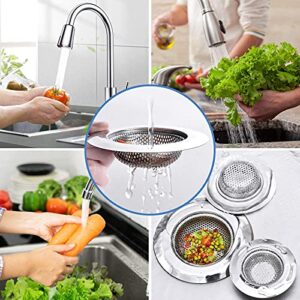 Rahano Kitchen Sink Strainer, Stainless Steel Drain Filter, Anti-Clogging Sink Drain Strainer, Basket Catcher With Large Wide Rim 4.5 inch Diameter, For Most Sink Drains, Dishwasher Safe