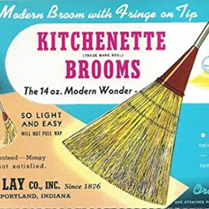 The Original Kitchenette Broom - 2 Lightweight Brooms Handmade in The USA wiith Authentic Broomcorn