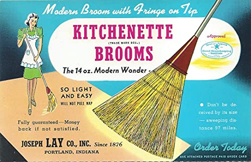 The Original Kitchenette Broom - 2 Lightweight Brooms Handmade in The USA wiith Authentic Broomcorn