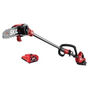 skil ps4561c-10 pwr core 40 brushless 40v 10'' pole saw kit, one size, red