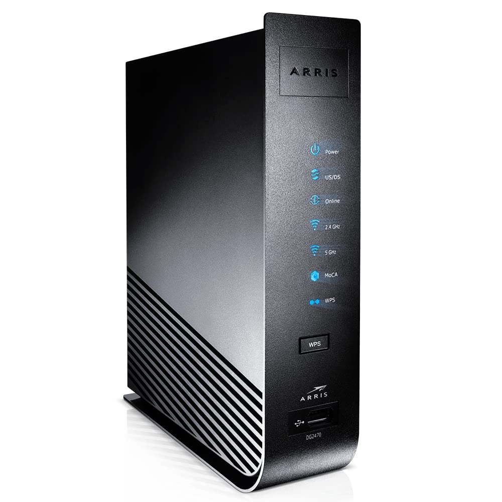 Arris Touchstone DG2470 DG2470A 24x8 DOCSIS 3.0 Cable Wireless Modem Gateway 802.11ac Wi-Fi & MoCA 2.0 (Renewed)