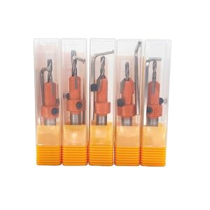 Countersink Drill Bit Set Wood Hole Drill Bit Timber Wood Working Drill Bits for Wood Screw Cutter with Hex Key Wrench（5pcs 10mm)