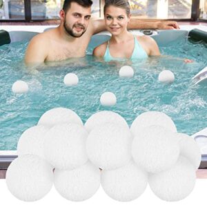 12 pack reusable scum eliminating sponge balls- washable oil absorbing sponge ball floating pool filter sponge ball for swimming pools bath center bathtubs spas aquarium slime and grime cleaning scum