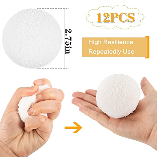 12 Pack Reusable Scum Eliminating Sponge Balls- Washable Oil Absorbing Sponge Ball Floating Pool Filter Sponge Ball for Swimming Pools Bath Center Bathtubs Spas Aquarium Slime and Grime Cleaning Scum