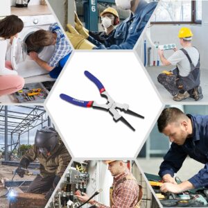 WORKPRO 8" Welding Pliers, Multi-Functional CR-V Steel Welding Pliers for Welding, Electrical, Mechanical, Workshop and Home Use