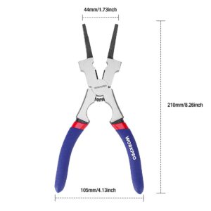 WORKPRO 8" Welding Pliers, Multi-Functional CR-V Steel Welding Pliers for Welding, Electrical, Mechanical, Workshop and Home Use