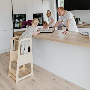 Kitchen tower with BLACKBOARD, Kitchen step stool, Toddler tower, Kitchen tower for kids, Montessori tower, Montessori safety stool, Kitchen safety stool