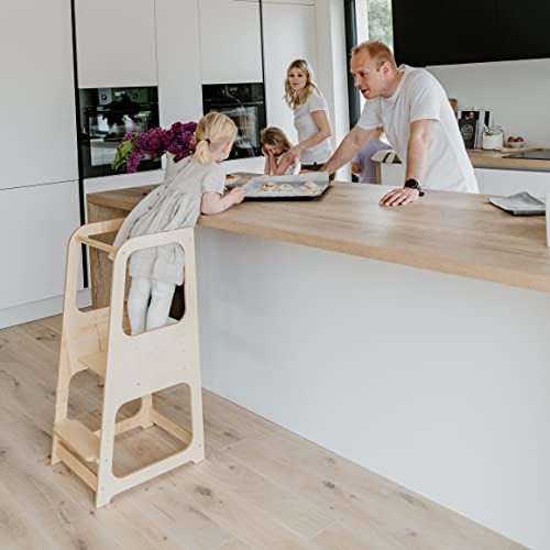 Kitchen tower with BLACKBOARD, Kitchen step stool, Toddler tower, Kitchen tower for kids, Montessori tower, Montessori safety stool, Kitchen safety stool