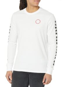 element men's pota surge long sleeve, optic white, large