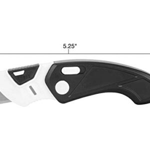 3 pcs Folding Lock Back Utility Knife, Compact Box Cutter with Lock Back Release and Quick-Change Mechanism, Heavy Duty Cardboard Cutter