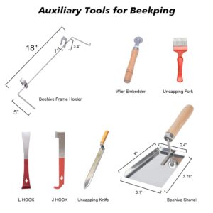 Beekeeping Supplies Bee Keeper Starting Kit 22 Pcs Beekeeping Tool Kit Bee Smoker Kit Including Beehive Tools,Uncapping Tool and Beekeeping Veil