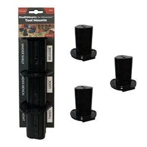 stealthmounts locking milwaukee m12 tool holder 3 pack of milwaukee tool holder m12 mount | milwaukee tool organizer | milwaukee tool storage | milwaukee 12v tool holder | made in uk