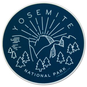 yosemite national park sticker - dishwasher safe nature water bottle vinyl sticker 3"x3"