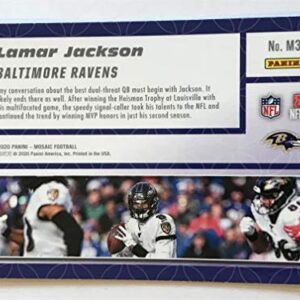 2020 Panini Mosaic Montage Football #M3 Lamar Jackson NM/M (Near Mint/mint)