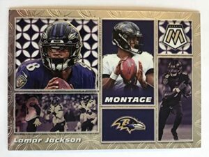 2020 panini mosaic montage football #m3 lamar jackson nm/m (near mint/mint)