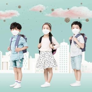 CleanTech [10 Pack] (Age 6 to 15) 4-Layers Premium (KF94 Certified) Kids Face Mask (Made in Korea) Respirators Protective Disposable Dust Covers (Children, Youth, Teens, Small Face Adults) - White -