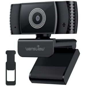 wansview webcam with microphone, 1080p hd webcam usb pc laptop web camera with for computer desktop live streaming/zoom/video call/online meeting/gaming