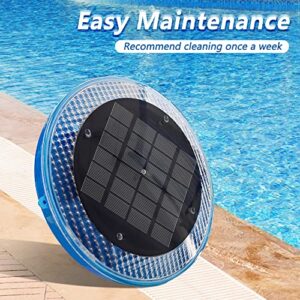 BLUE WORKS Solar Pool Ionizer - Pool Ionizer Solar Powered, Long Lasting Cooper Anode up to 32,000 Gallons, 85% Less Chlorine