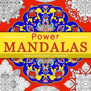 Power Mandalas Coloring book for adults, Spiral bound paperback, stress relieving intricate Offbeat mandalas for grown-ups