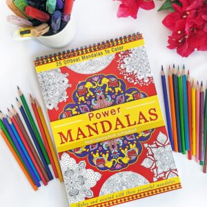 Power Mandalas Coloring book for adults, Spiral bound paperback, stress relieving intricate Offbeat mandalas for grown-ups