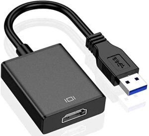 sengkob usb to hdmi adapter, usb 3.0/2.0 to hdmi 1080p video graphics cable converter with audio for pc laptop projector hdtv compatible with windows xp 7/8/8.1/10