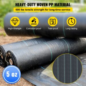 Happybuy Driveway Fabric, 13x108ft Commercial Grade Landscape Fabric, Garden Weed Barrier Fabric Heavy Duty, Geotextile Fabric Underlayment Gravel, Ground Cover Drainage Fabric, Weed Control Blocker