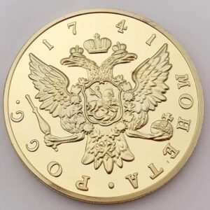 exquisite collection of commemorative coins russian 1741 tsarist empire queen elizabeth commemorative double-headed eagle foreign coin commemorative coin