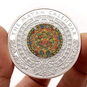 exquisite collection of commemorative coins mayan lacquer dragon painted mexican embossed silver plated medal collectible coin pyramid sundial gold coin