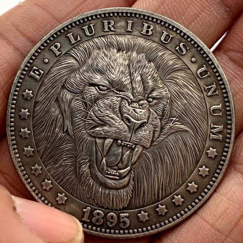 Exquisite Collection of Commemorative Coins 1895 Wandering Wandering Coin Lion Brass Old Silver Medal Collectible Coin Craft Copper Silver Coin Commemorative Coin