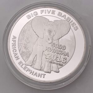 Exquisite Collection of Commemorative Coins 2016 Africa Zambia Malawi Commemorative Coin Elephant Silver Plated Coin Wild Animal Craft Foreign Currency Coin